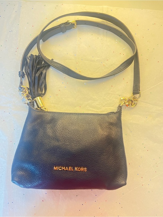 Michael Kors | Bags | Michael Kors Dark Navy Blue Leather Crossbody ...